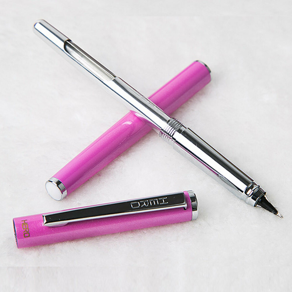 Hero 70 360 Degree Writing Metal Fountain Pen Fine Nib 0.5mm Students ...