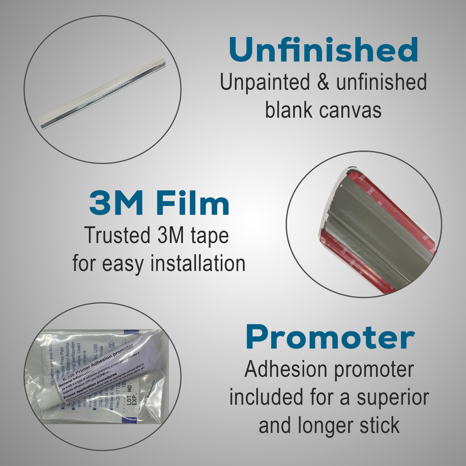 Front Passenger Side Door Molding For 2003-2007 Chevy Silverado GROOVE ...