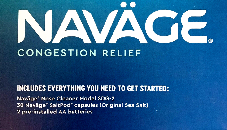 NAVAGE- Congestion Relief- Sinus/Allergy/Cold- FACTORY SEALED- 30 FREE ...