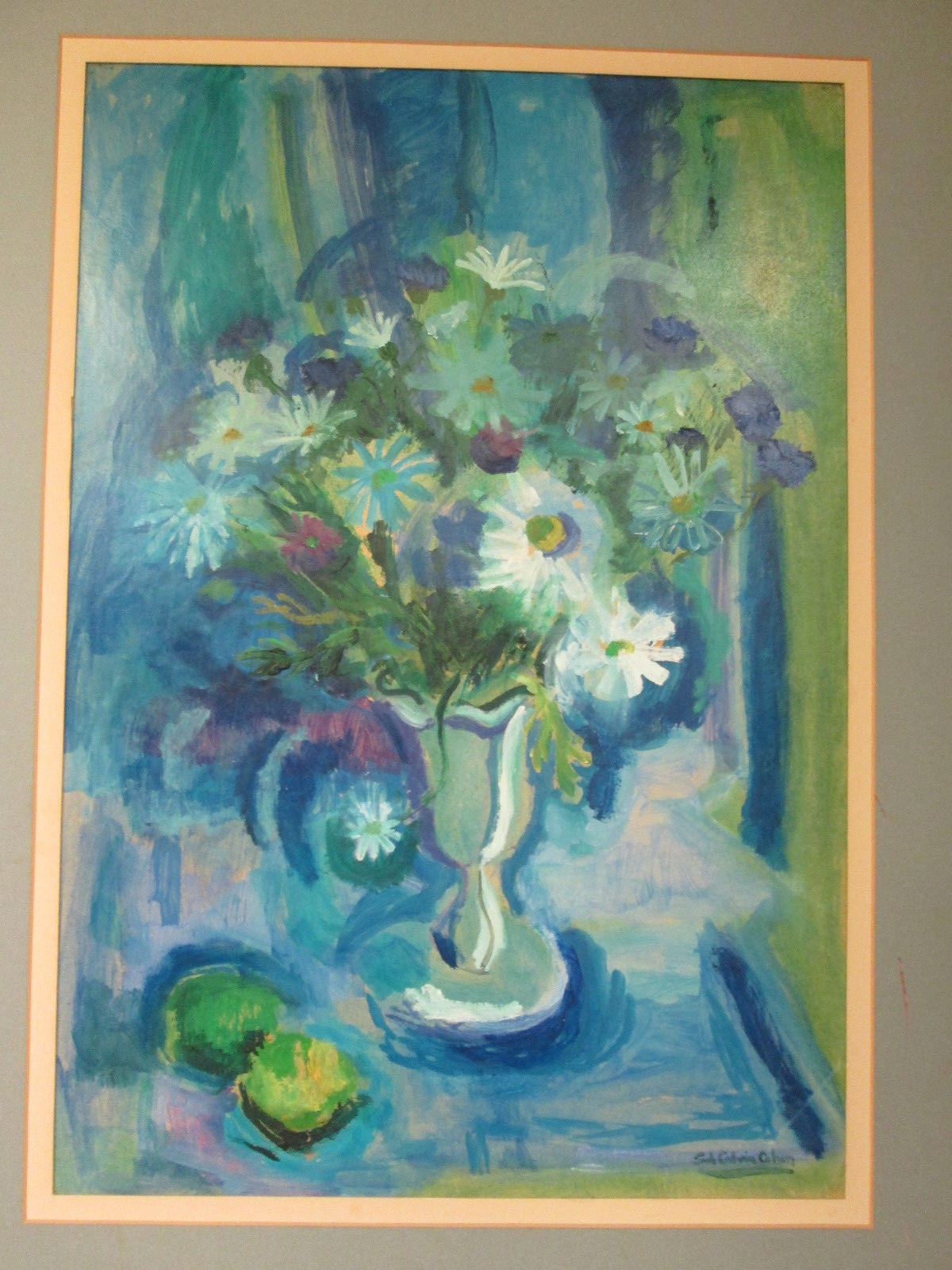 SOL CALVIN COHEN (1930-2004) FLORAL STILL LIFE MODERNIST PAINTING | eBay