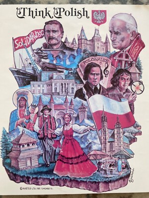 Rare Poland Solidarity Solidarnosc Original Poster think polish Ametco ...