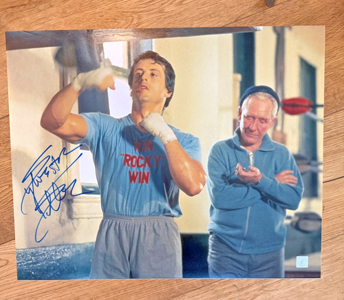 Sylvester Stallone Rocky Balboa Autographed 16x20 Photo WIN ROCKY WIN ...