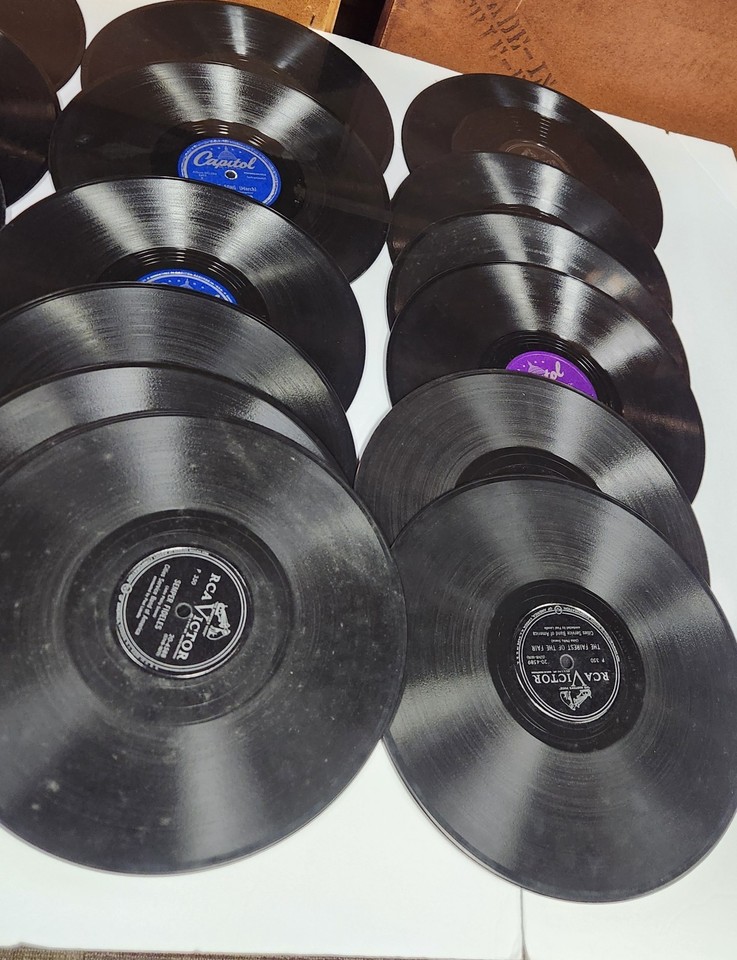 Lot of 25 Vintage 10" 78 RPM Shellac Records RCA Victor Decca Capitol ...