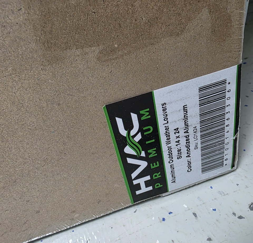 HVAC Premium 14"W x 24"H Aluminum Exterior Gable Louver Vent for Walls ...