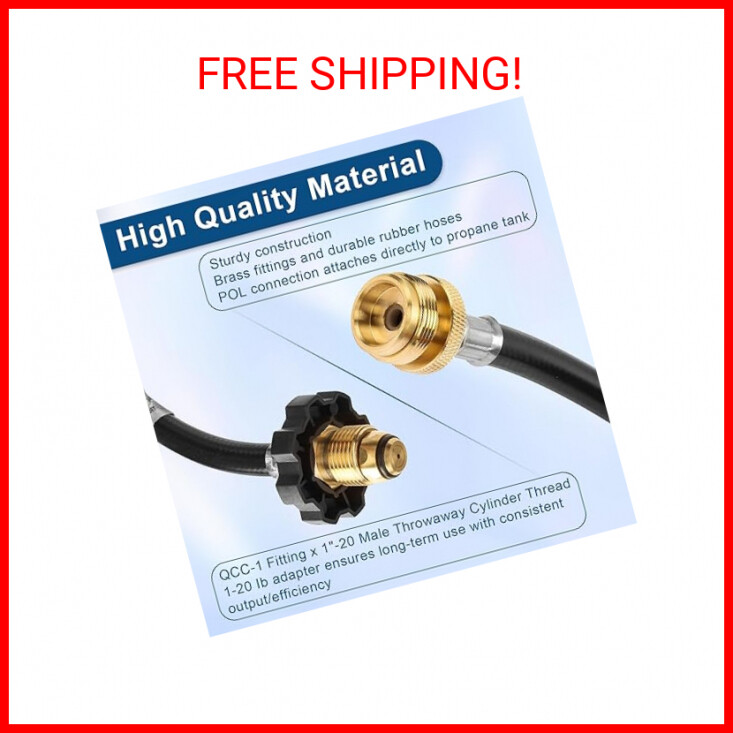 F273704 5Ft Propane Heater Adapter Hose Assembly, Compatible With Mr ...