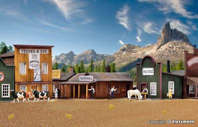 Kibri 38504 Ho Scale Western Buildings (Marshall, Armory and Post ...