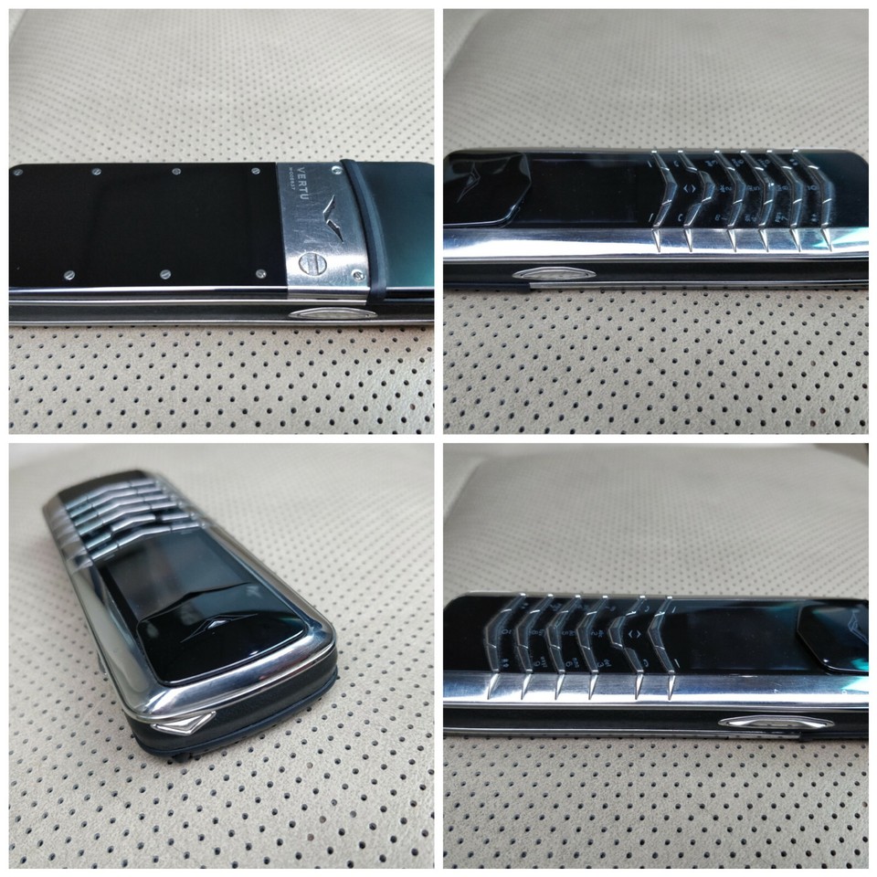 Vertu Signature M Stainless Steel Black Ceramic Cell Phone Genuine NPM ...