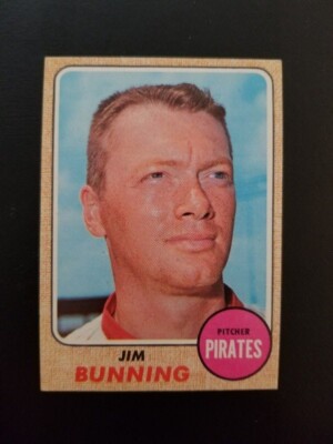 JIM BUNNING 1968 TOPPS BASEBALL CARD #215 PITTSBURGH PIRATES | eBay