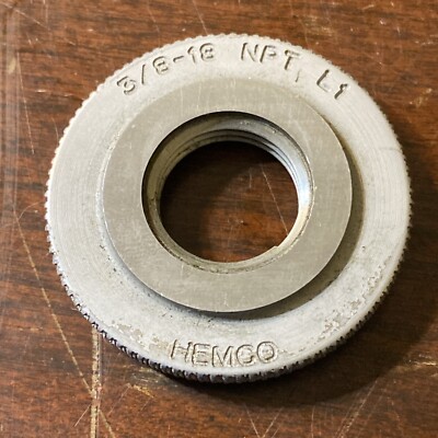 3/8-18 NPT L1 THREAD RING GAGE PIPE THREAD Hemco GAGE (RT27) | eBay
