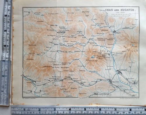 1913 Giappone Passeggero Mappa Ikao & Kusatsu Numata Karuizawa Takasaki ...
