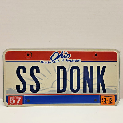 VTG Ohio Vanity SS DONK License Plate Tag Birthplace of Aviation ...