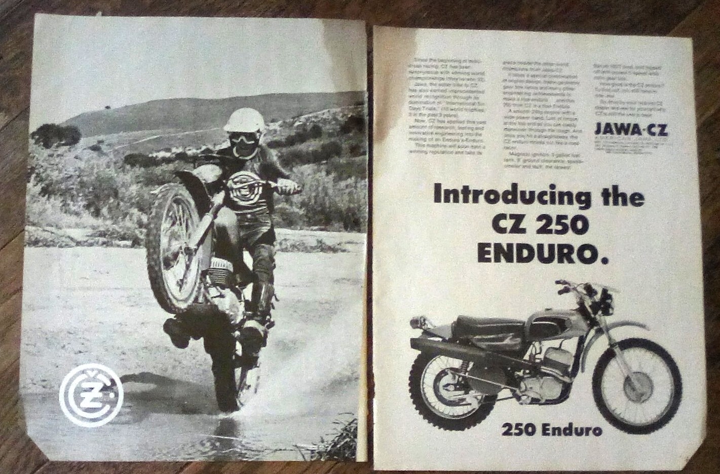 1973 Jawa CZ 250 CZ250 Enduro print Ad - imperfect | eBay