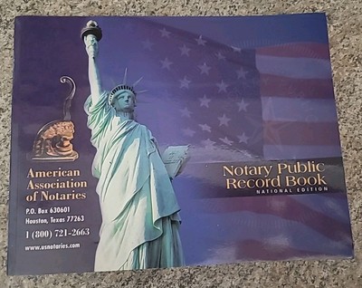 Notary Record Book American Association Of Notaries72pp | eBay