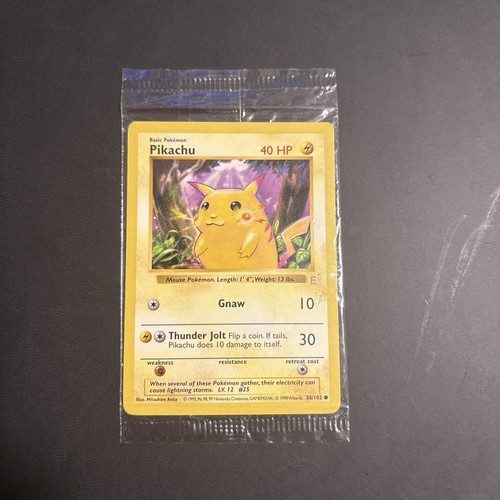 Sealed 1999 Pikachu E3 Stamp Base Set 58/102 - Red Cheeks #58 Pokemon ...