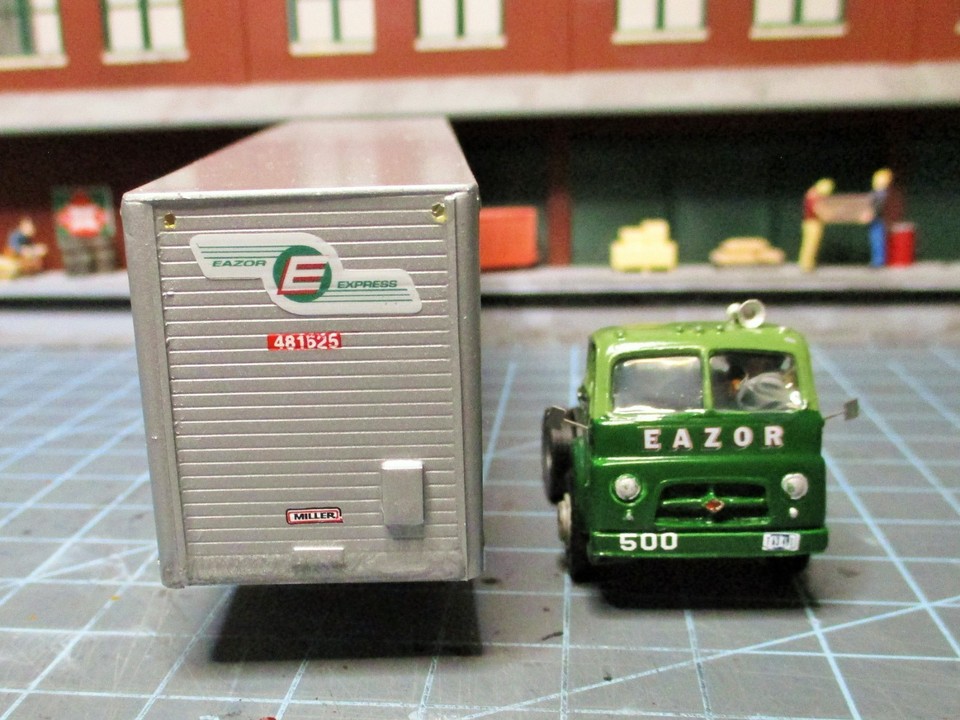 HO scale custom tractor-trailer. Eazor Express | eBay