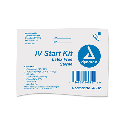 IV Start Kit, Pack of 8, Free Medical Products Samples #4692, 20%OFF ...