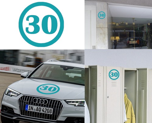 number 30 sticker vinyl cut. thirty. Number 30 Version v1b Vinyl ...