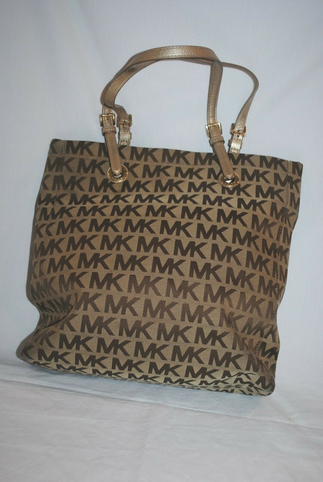 Michael Kors large tote, brown with MK pattern, gently used, EX+ | eBay