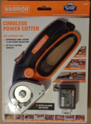 4V Cordless Power Cutter with Charger Cuts Plastic Leather Cardboard ...