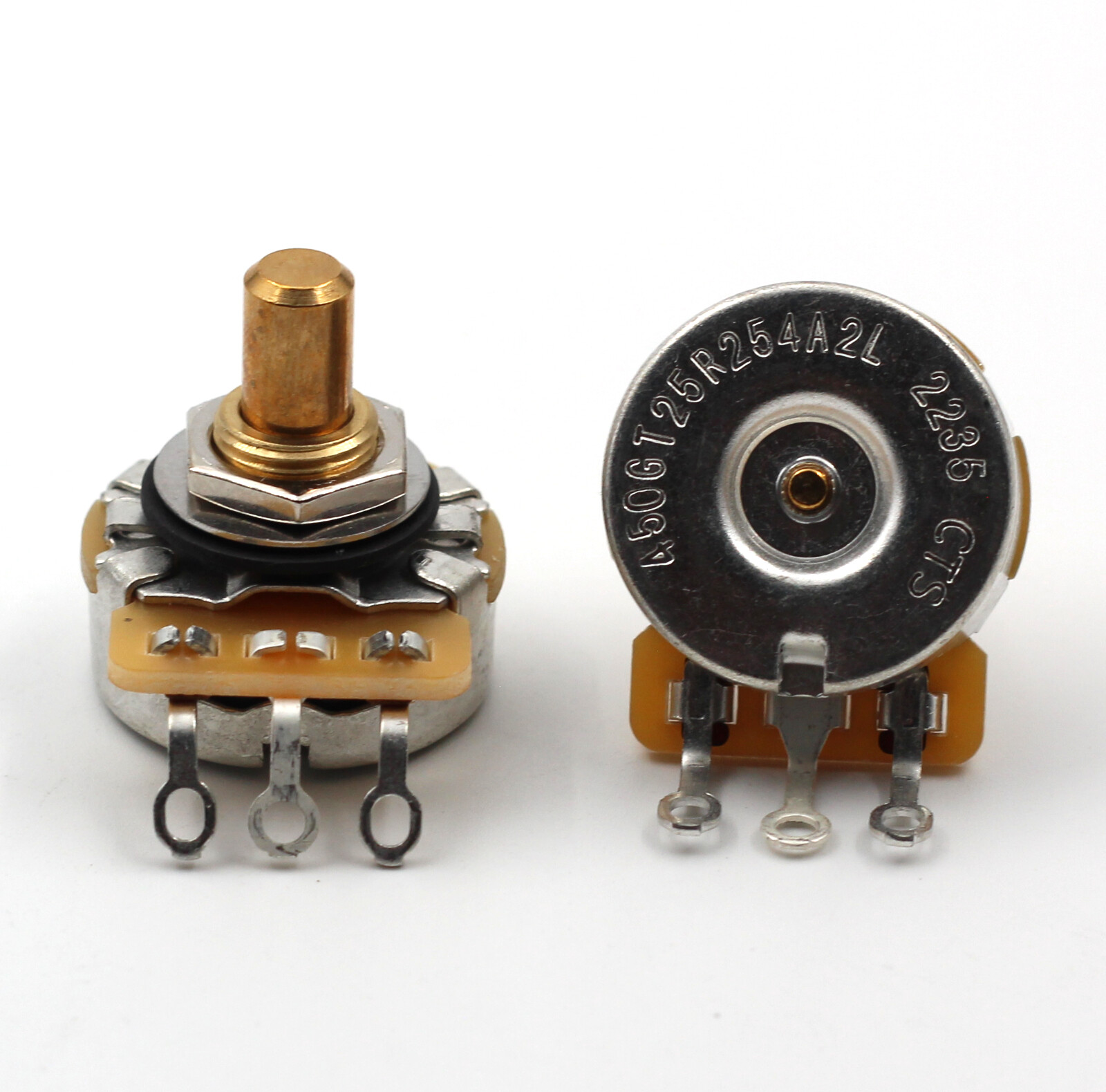 CTS 450G Series 250K Dish Back Potentiometer Solid Shaft Audio Taper ...