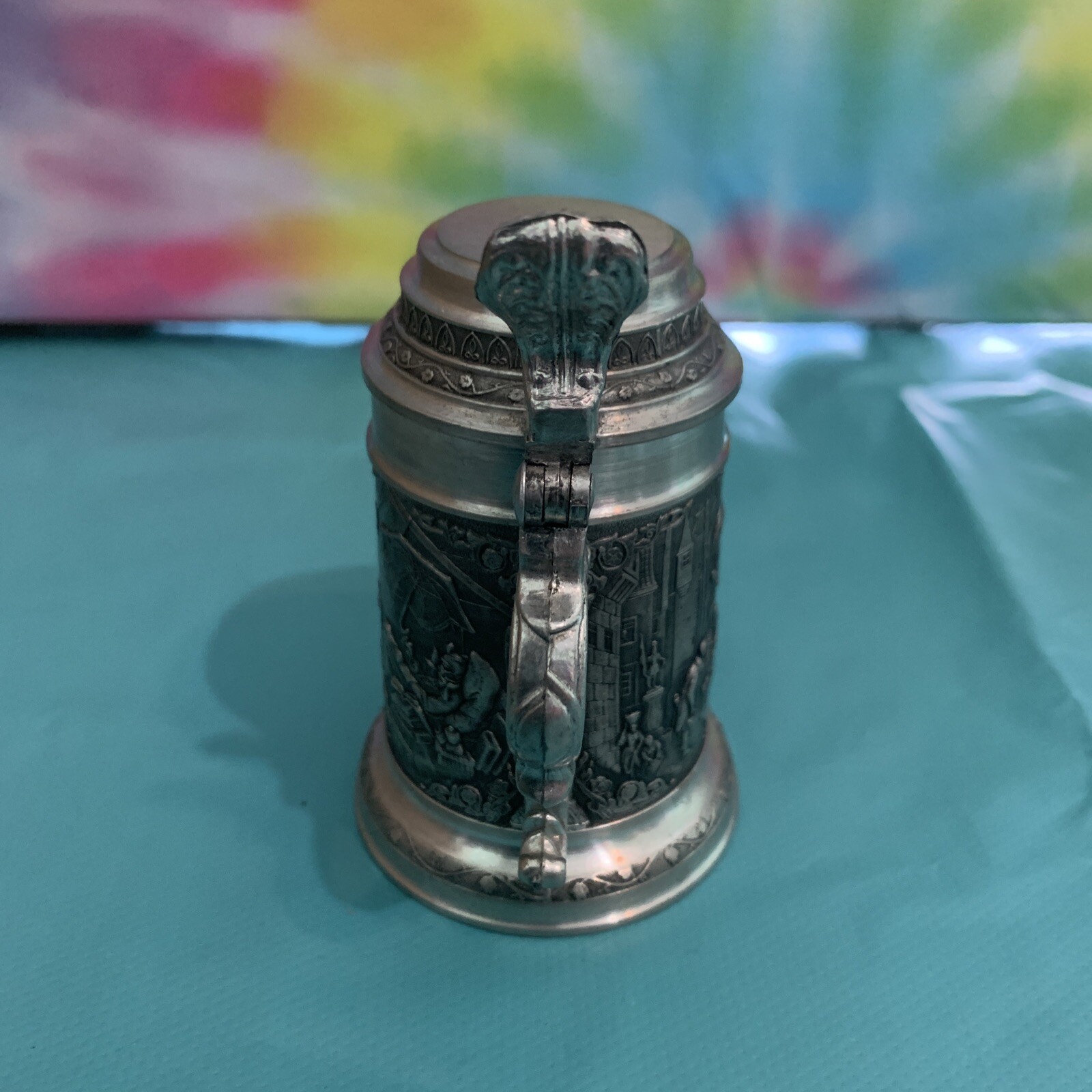 Zinn Becker Stuttgart pewter 95% Zinn lidded stein, Germany ...