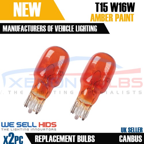 2x Canbus 3535 T15 Amber Halogen bulb 12V 16W LIGHT 585 921 W16W 12V ...