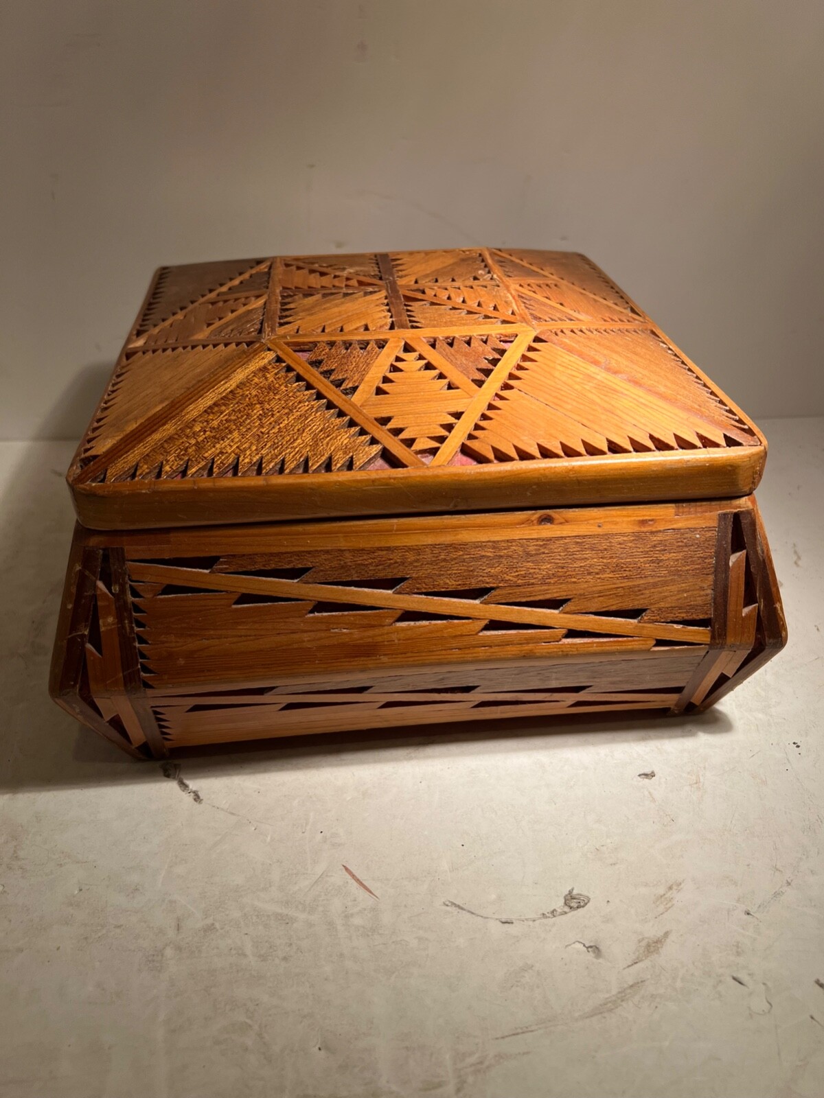 Prison Art Jewelry Box Signed by James Smith Raiford Florida State ...
