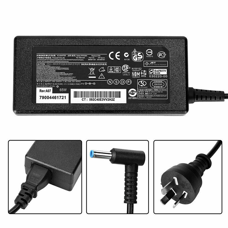65W Laptop Power Adapter AC Charger Cord Fit for HP Probook Pavilion ...