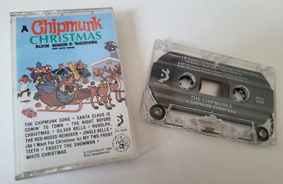 A CHIPMUNK CHRISTMAS ORIG 1985 CASSETTE TAPE W/ ALVIN SIMON THEODORE ...