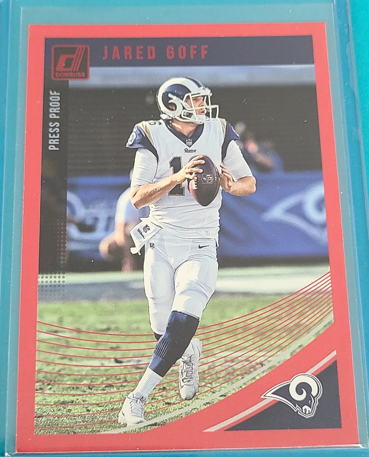 2018 Donruss Press Proof Red #147 Jared Goff LA Rams Football Card X1 ...