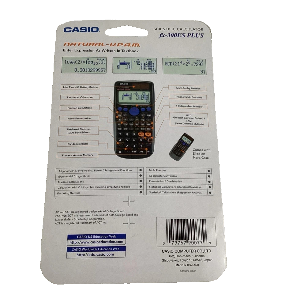 Casio Scientific Calculator fx-300ES Natural Textbook Display Two Way ...