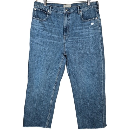 Everlane The Way High Jean Organic Cotton in Distressed Blue 33 Regular ...