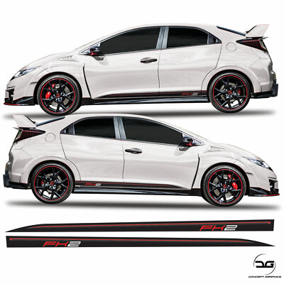 FK2 Lower Side Stripe Graphics for Honda Civic Type R MK9 JDM Vinyl ...