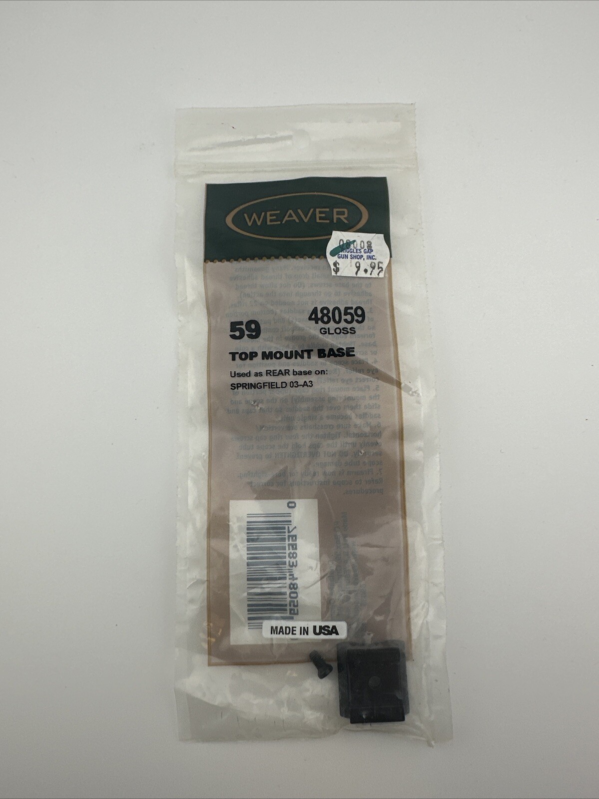 Weaver Mounting Rifle Scope Base # 59 48059 Springfield 03-A3 | eBay