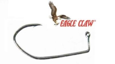 EAGLE CLAW 500 BRONZE PRO-V LIL NASTY SICKLE STYLE JIG HOOK SIZE 8 ...