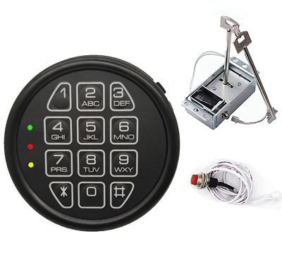 Gun Safe Lock Replacement Digital Chrome Key Solenoid Lock & 2 Override ...