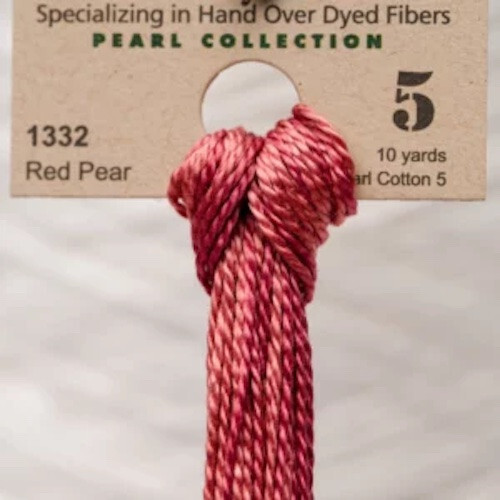 Weeks Dye Works - Size 5 Pearl Cotton - 10 Yard Skein - 1332 Red Pear ...