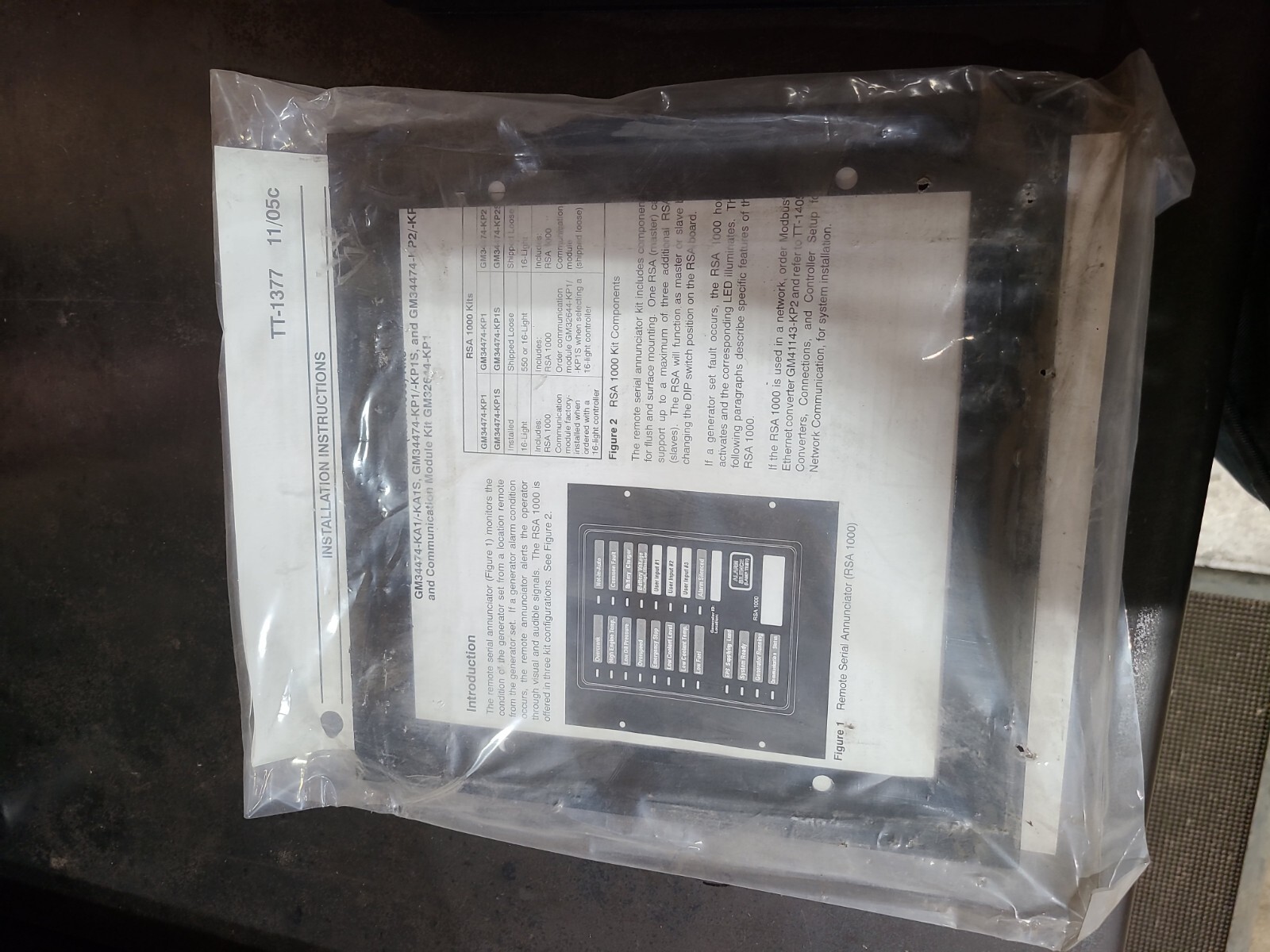 NEW KOHLER GM34474-KP1 REMOTE ANNUNCIATOR RSA 1000 GM34474KP1 ...