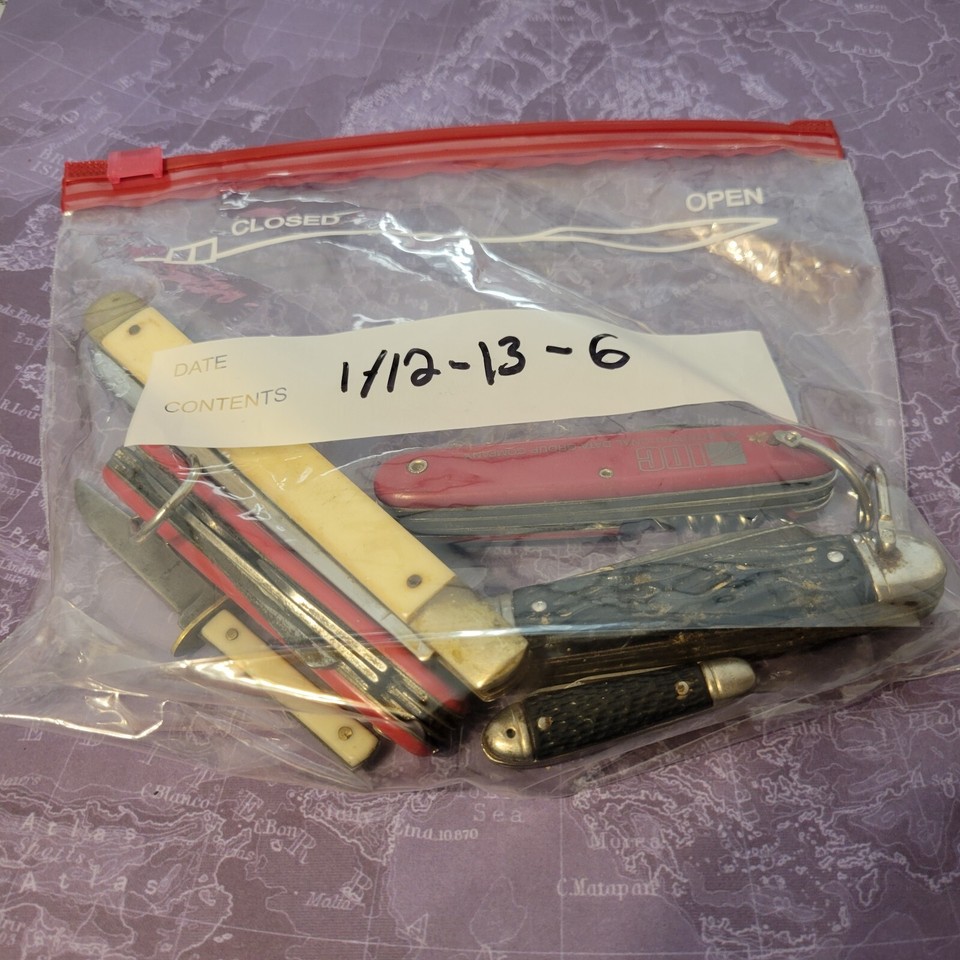 Lot Of 6 Colonial Knives Made In USA 1 Mini Fixed Blade Forest Master ...