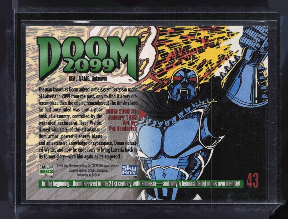 1993 SkyBox Marvel Masterpieces Doom 2099 #43 MCU | eBay