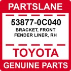 53877-0C040 Toyota OEM Genuine BRACKET, FRONT FENDER LINER, RH | eBay