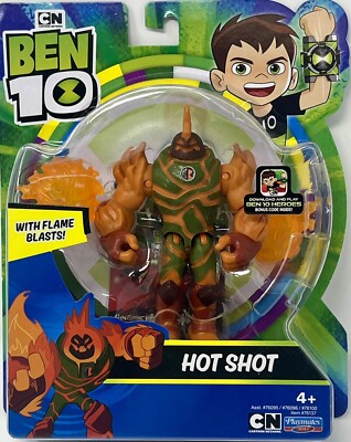 Ben 10 Hot Shot Action Figure With Flame Flash Blast Bonus Code Inside ...