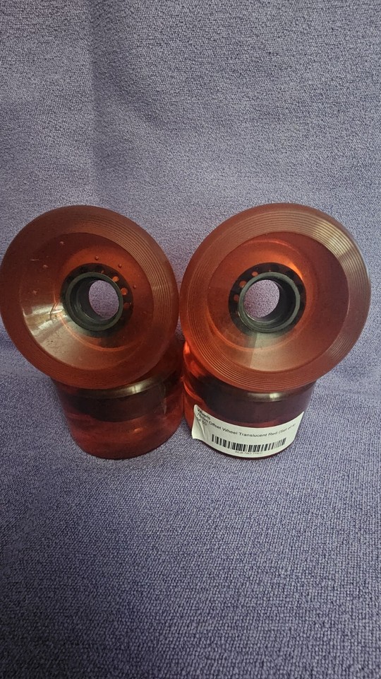 76 mm x 53 mm Skateboard Wheels Translucent Red | eBay