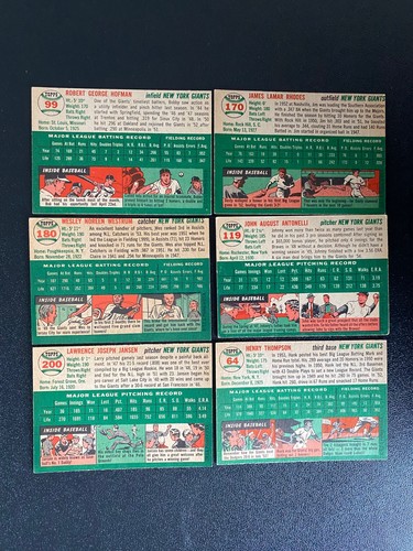 1964 Topps Giants Lot Of 6 Ex See Pics For Players Numbers Condition | eBay