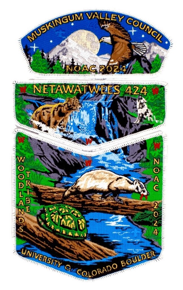 OA NETAWATWEES LODGE 424 BSA MUSKINGUM VALLEY 2024 NOAC 3-PATCH NIGHT ...