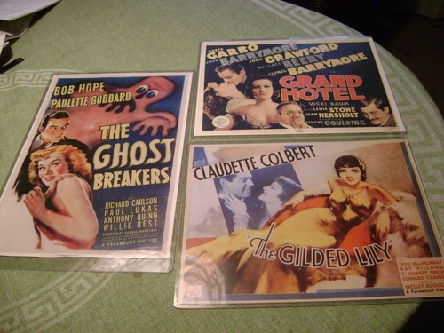 Lot of 3 Reproduction Movie Posters (Ghost Breakers, Grand Hotel & Gilded Lily) | eBay