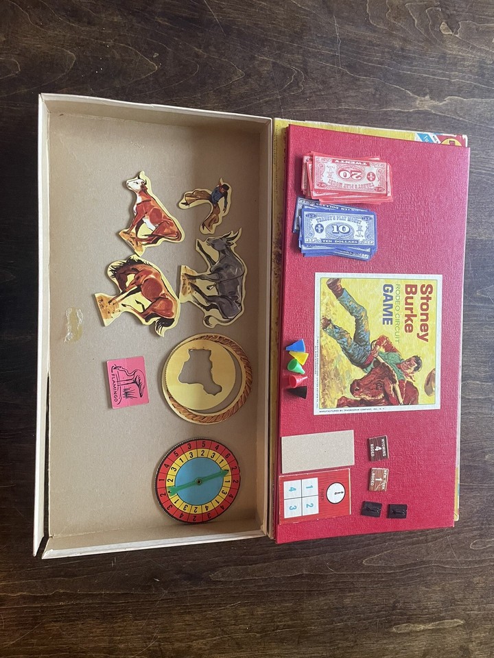 Stoney Burke Rodeo Circuit Game 1963 Transogram Board Vintage Western ...