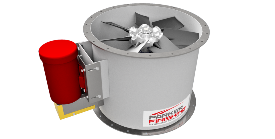 10' W X 7' H X 2'6" D Exhaust Wall Top Mount Fan 3 Phase Motor In Stock ...