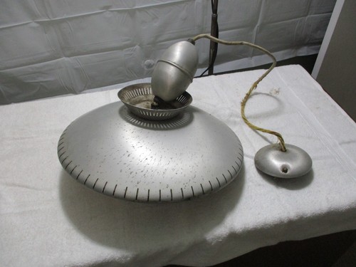 MCM Space Flying Saucer UFO Retractable Light Fixture Parts or Repair ...