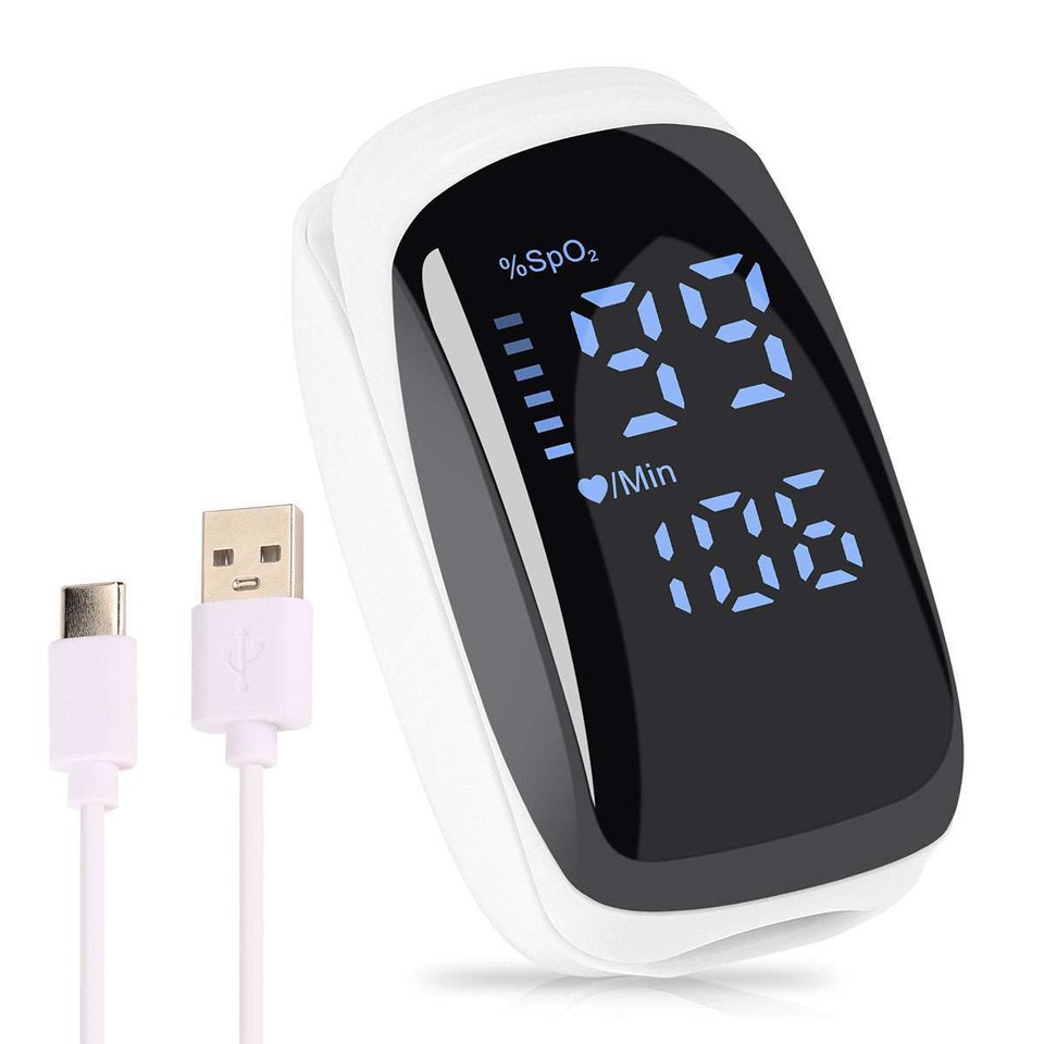 Finger Tip Pulse Oximeter SpO2 Blood Oxygen Saturation Tester Heart ...